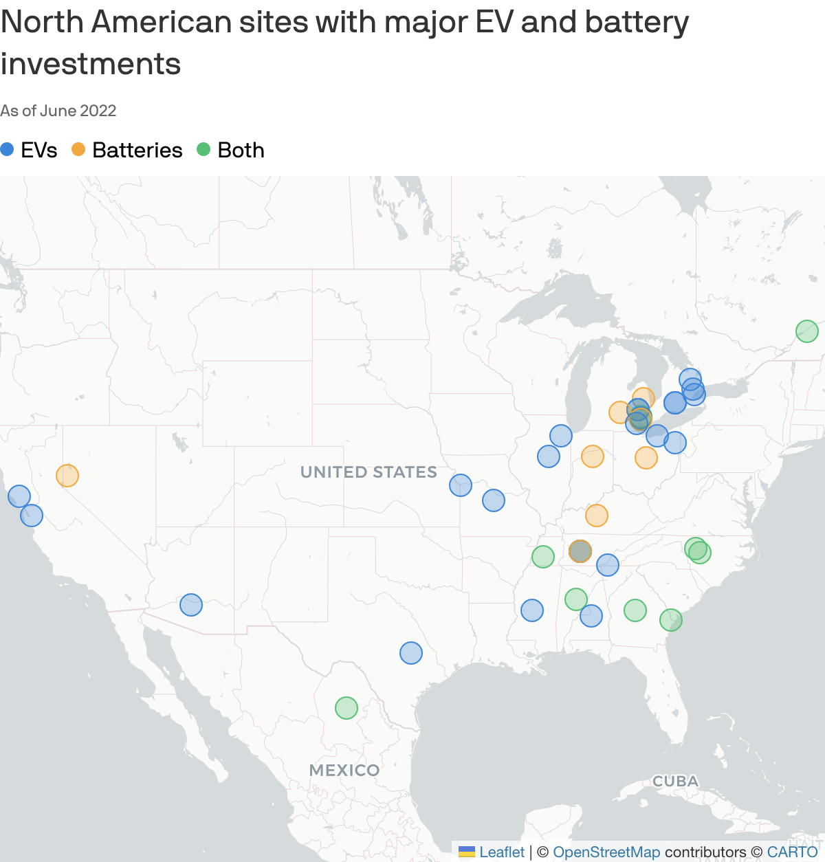 The electric car Battery Belt is reshaping America’s heartland – Axios